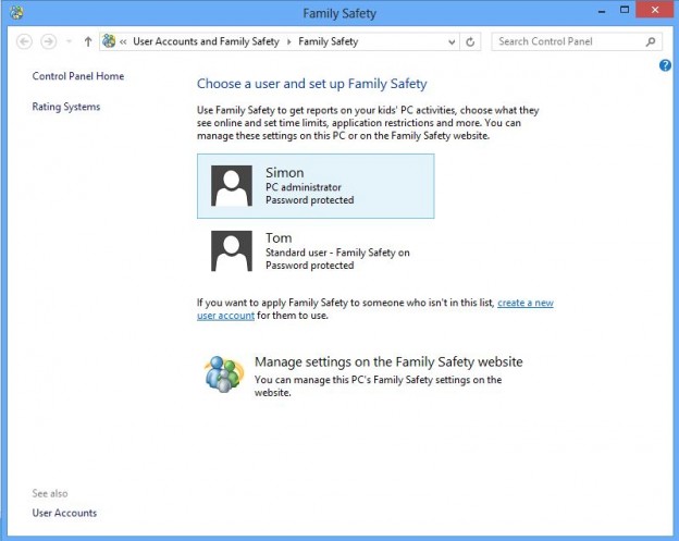 Set Up Family Safety on Windows 8 - SafeKidsOnline.co.uk