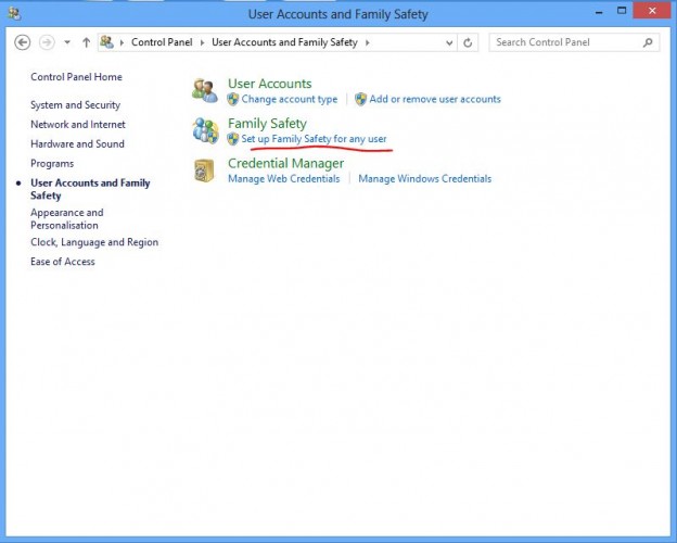 Set Up Family Safety on Windows 8 - SafeKidsOnline.co.uk