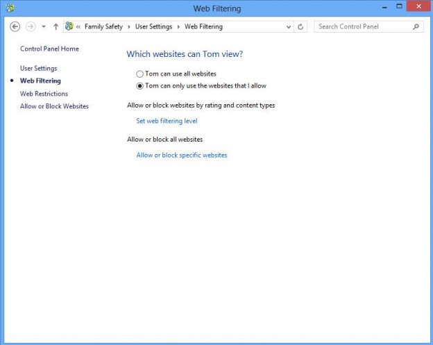 Set Up Family Safety on Windows 8 - SafeKidsOnline.co.uk