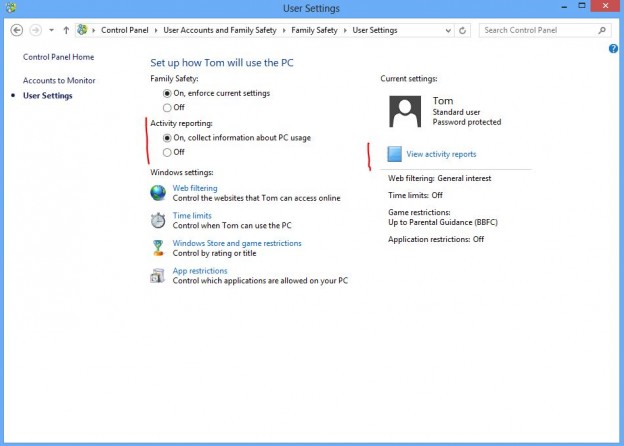 Family Safety Review - Windows 8 - SafeKidsOnline.co.uk